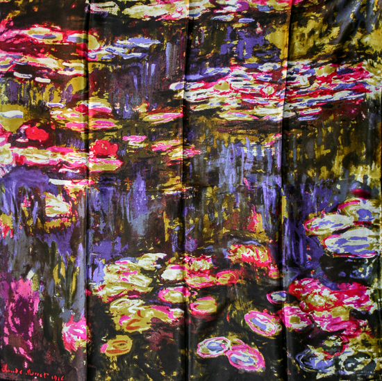 Claude Monet Square Scarf: Purple Water Lilies, 1916
