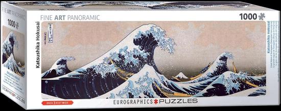 Hokusai : The Great Wave of Kanagawa : Art Puzzle 1000 pieces Panoramic